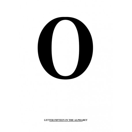 Alfabet O Poster. Alfabetet poster med bokstäver. Bokstav O