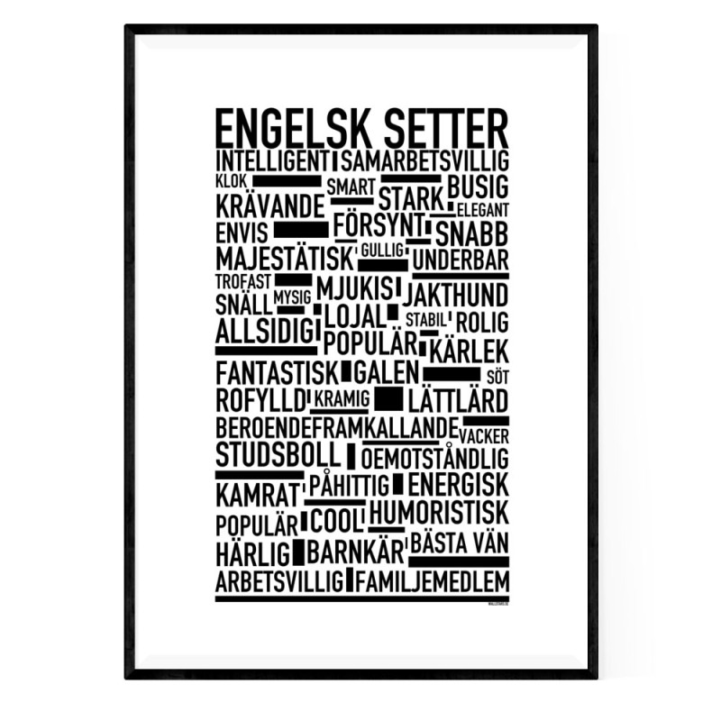 Engelsk Setter Poster. Hund och djurtavlor online. Skäm bort din pälskling!