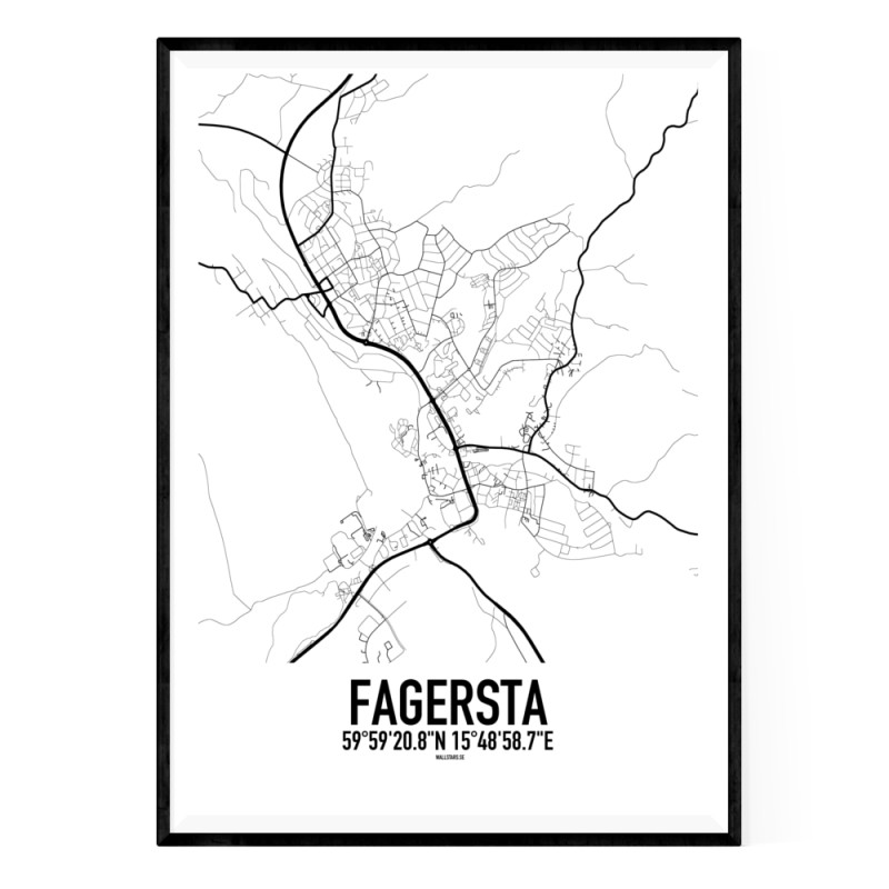 Fagersta Karta Poster. Hitta dina posters online hos Wallstars