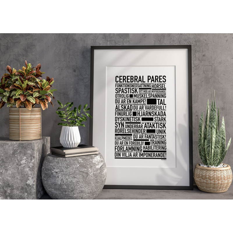 Cerebral Pares Poster. Text-tavlor och text-posters online.