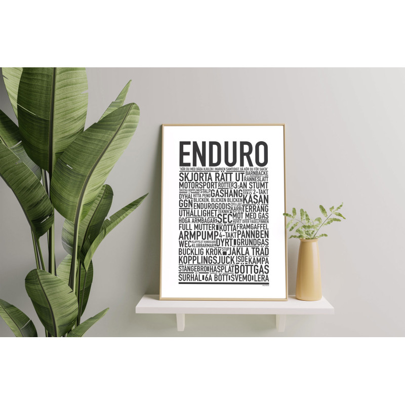 Enduro Poster. Text-tavlor och text-posters online.