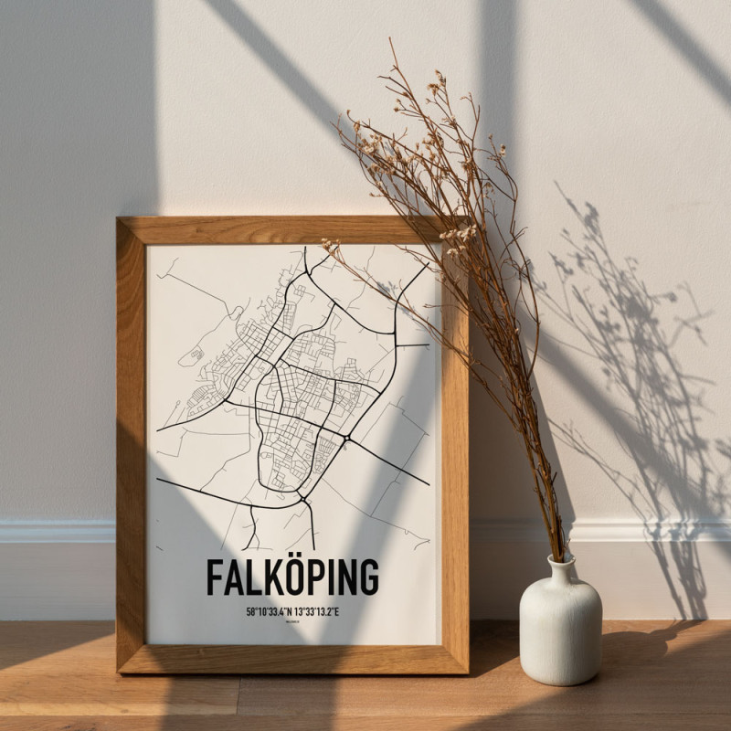 Falköping Karta Poster. Hitta dina posters online hos Wallstars