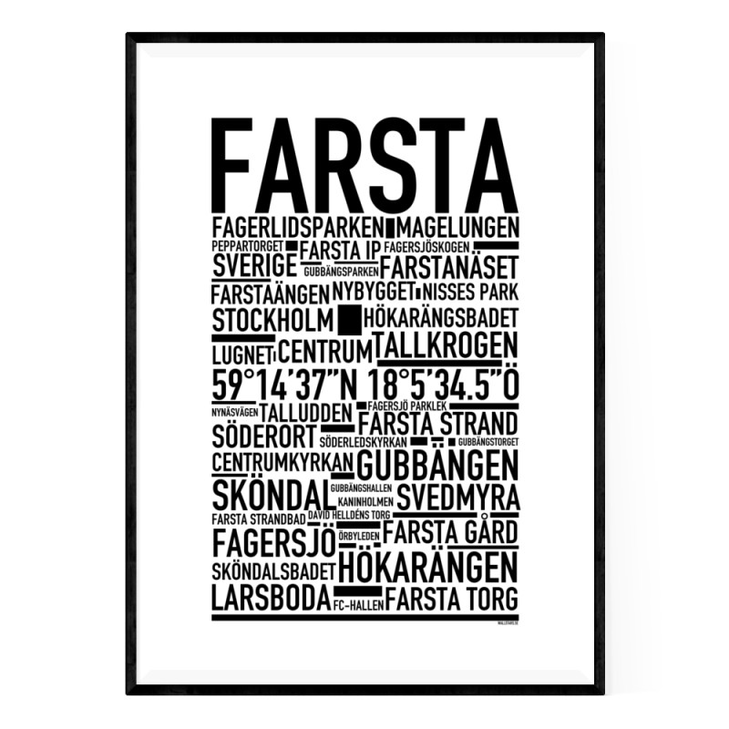 Farsta Poster. Text-tavlor och text-posters online.