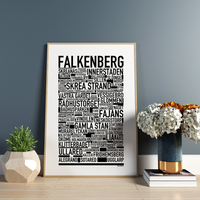 Falkenberg 2020 Poster. Text-tavlor och text-posters online.