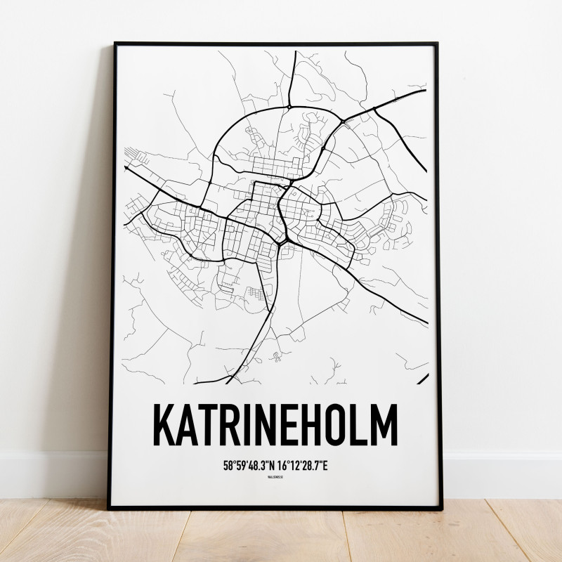 Katrineholm Karta Poster. Hitta dina posters online hos Wallstars