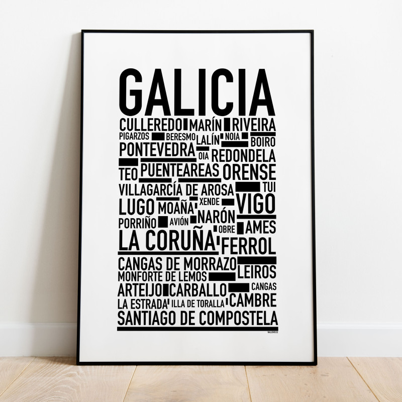 Galicia Poster. Text-tavlor och text-posters online.