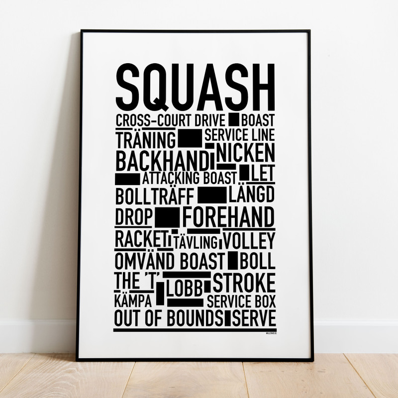 Squash Poster. Text-tavlor och text-posters online.