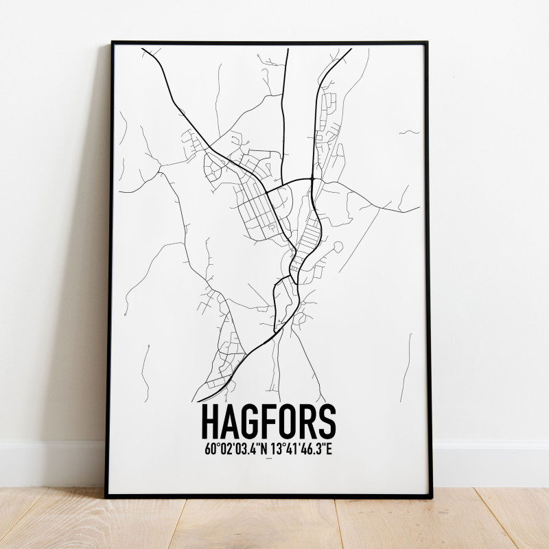 Hagfors Karta Poster. Hitta dina posters online hos Wallstars