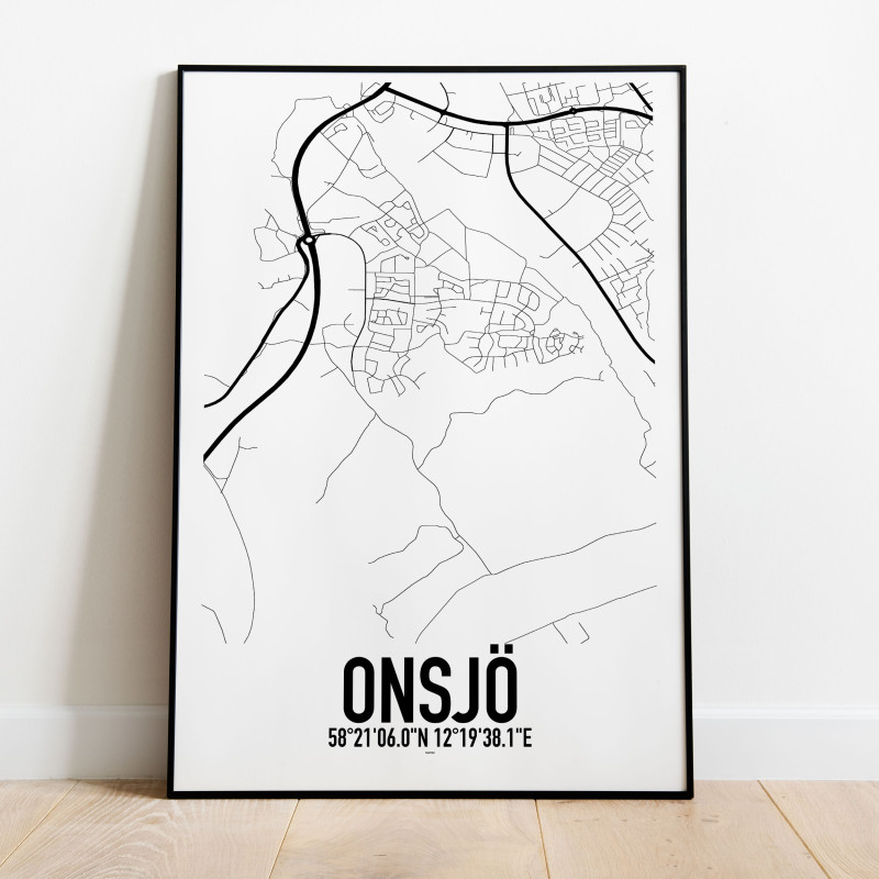 Onsjö Karta Poster. Hitta dina posters online hos Wallstars