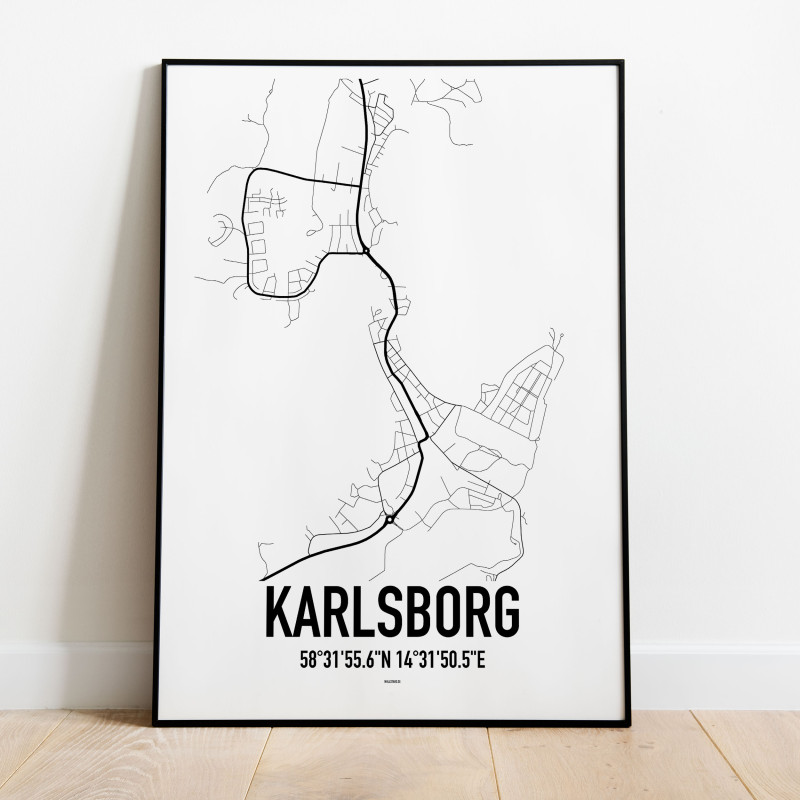 Karlsborg Karta Poster. Hitta dina posters online hos Wallstars
