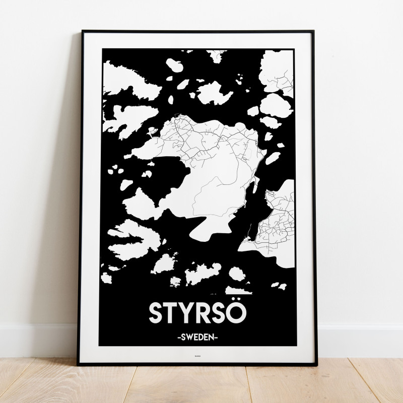 Styrsö Urban Karta Poster. Hitta dina posters online hos Wallstars