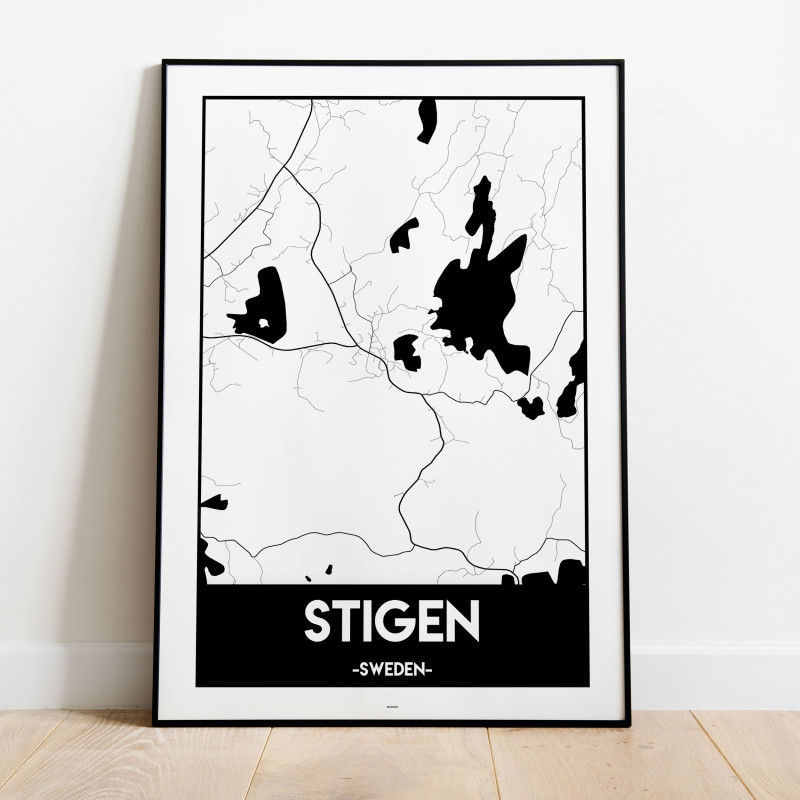 Stigen Urban Karta Poster. Hitta dina posters online hos Wallstars