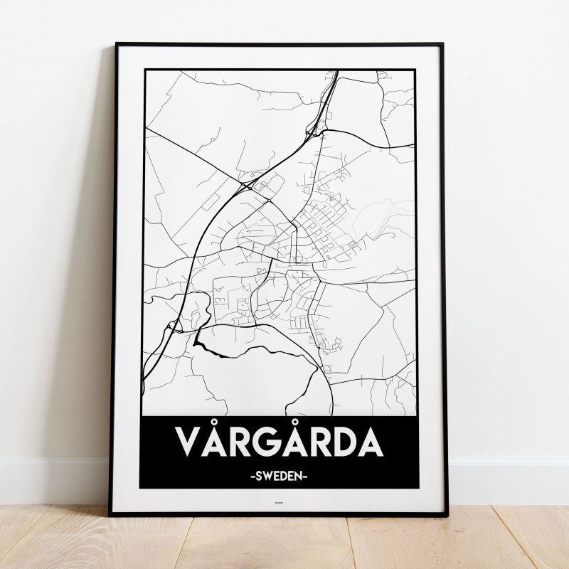Vårgårda Urban Karta Poster. Hitta dina posters online hos Wallstars