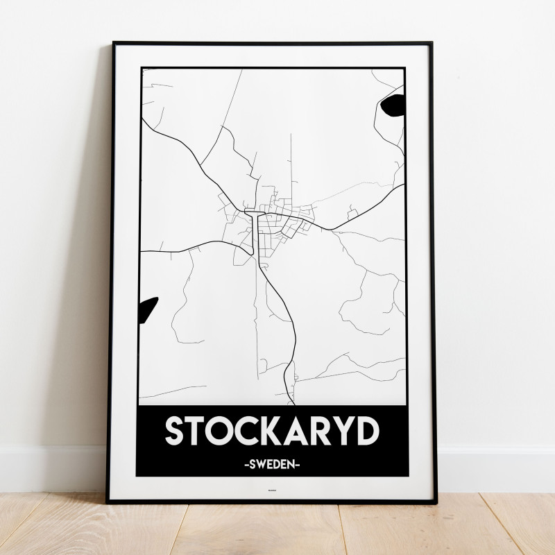 Stockaryd Urban Karta Poster. Köp Stadskartor och Sverigekartor hos ...