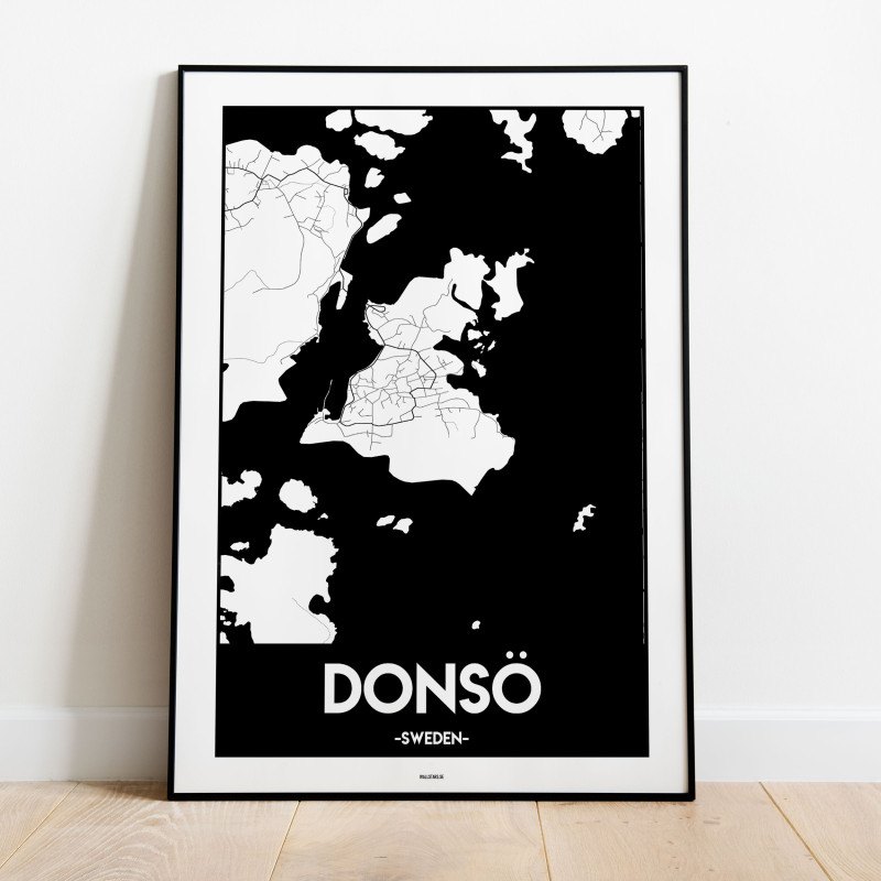 Donsö Urban Karta Poster. Hitta dina posters online hos Wallstars