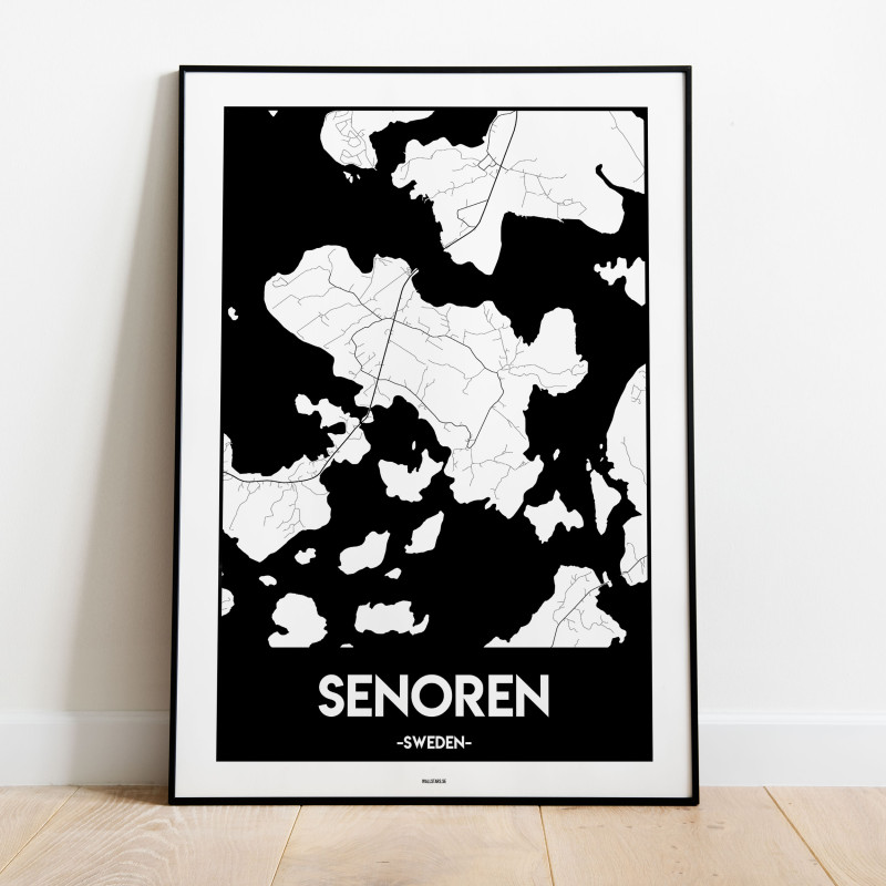 Senoren Urban Karta Poster. Köp Stadskartor och Sverigekartor hos Wallstars