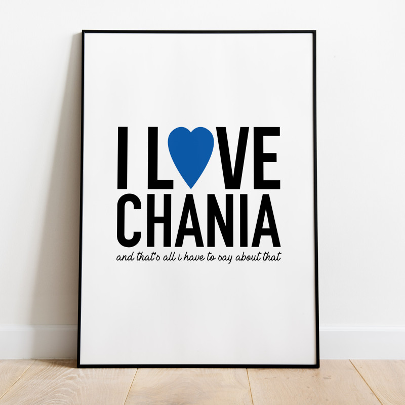 I Love Chania Poster. Köp stadskartor, världskartor, USA-kartor på ...