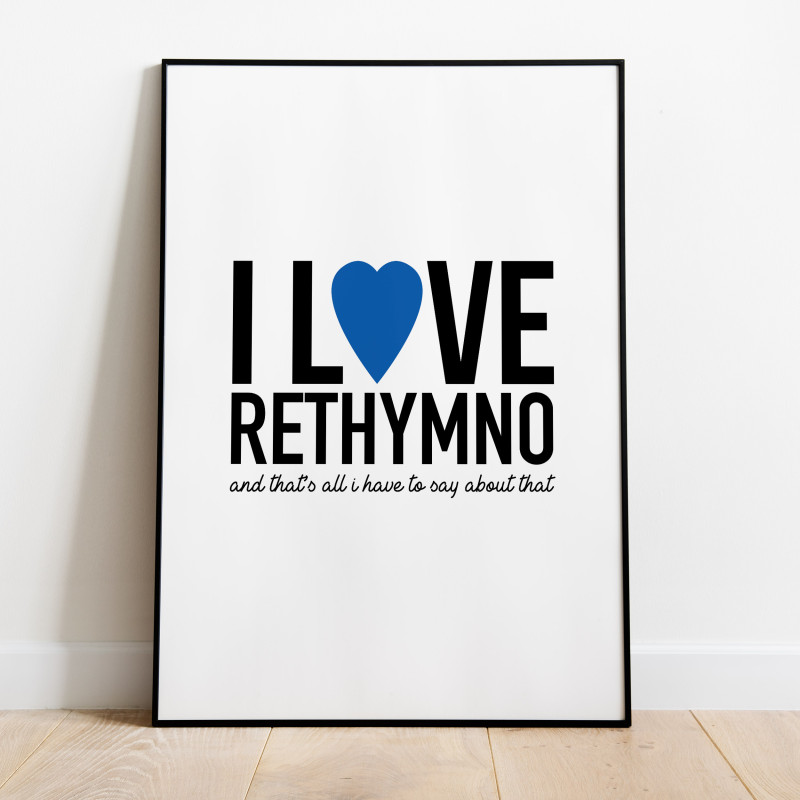 I Love Rethymno Poster. Köp stadskartor, världskartor, USA-kartor på ...