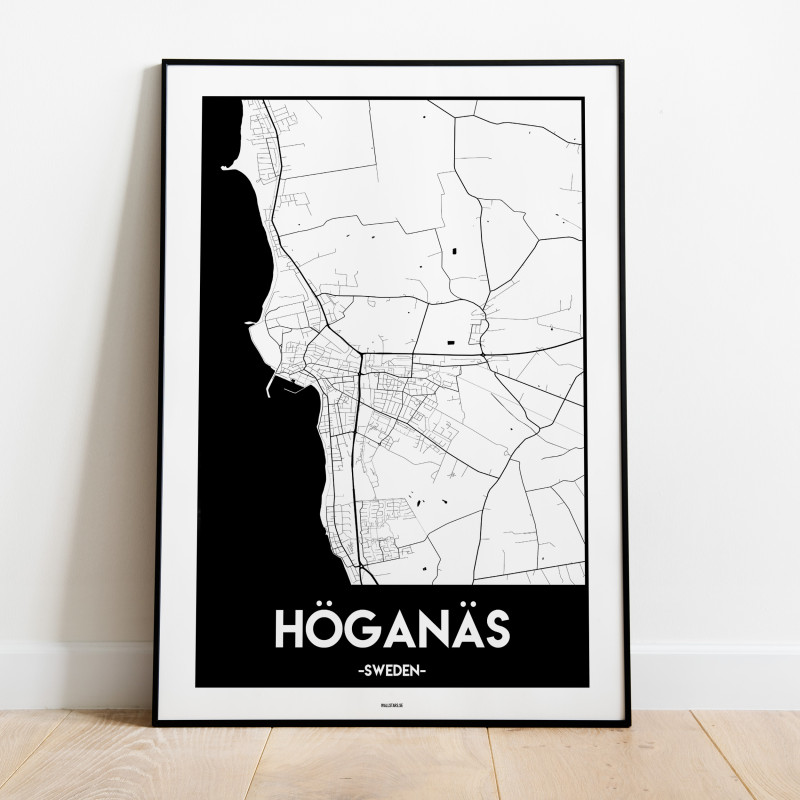 Höganäs Urban Karta Poster. Hitta dina posters online hos Wallstars